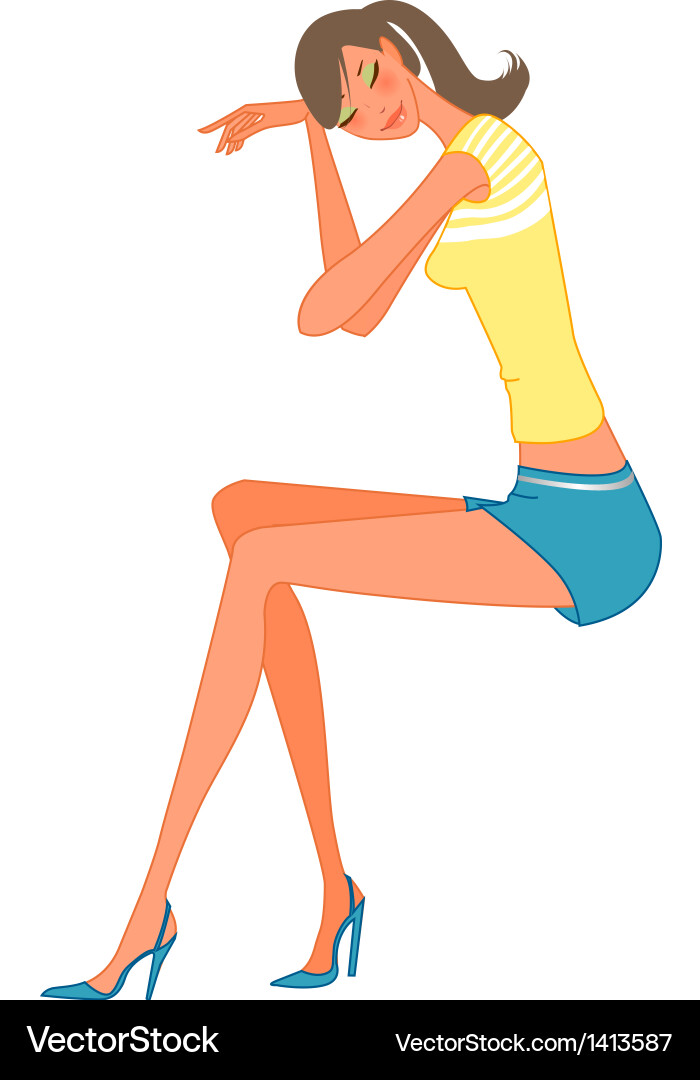 Side view of woman Royalty Free Vector Image - VectorStock