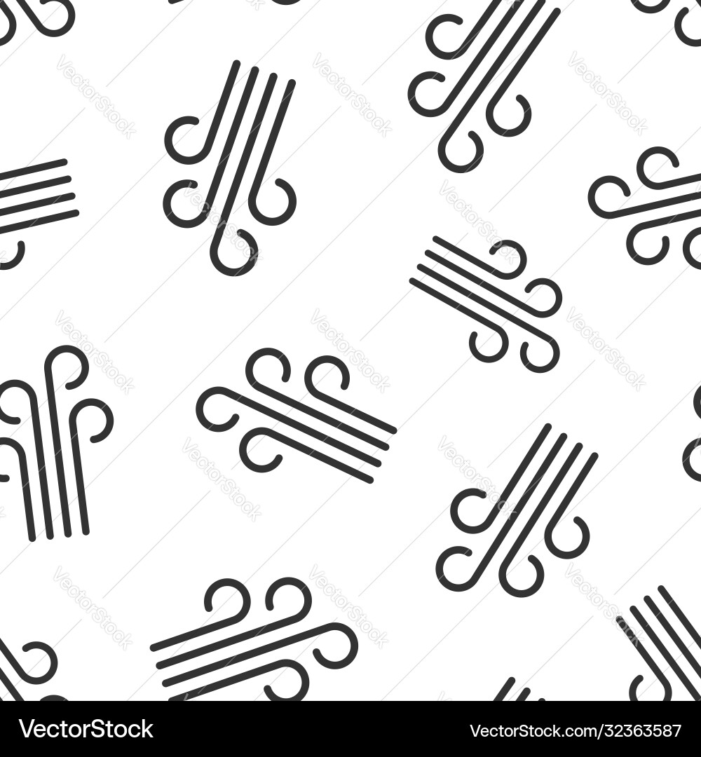 Wind icon in flat style air on white isolated Vector Image