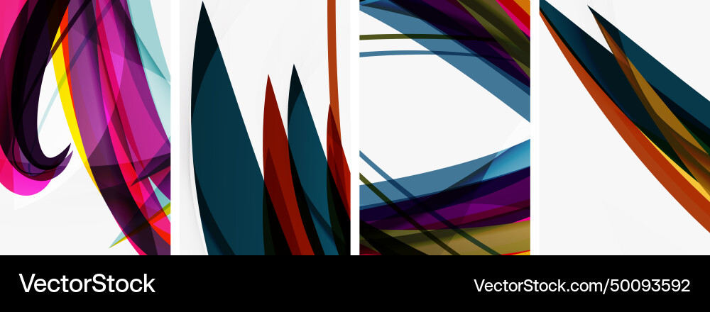 Abstract colorful wave posters for wallpaper Vector Image