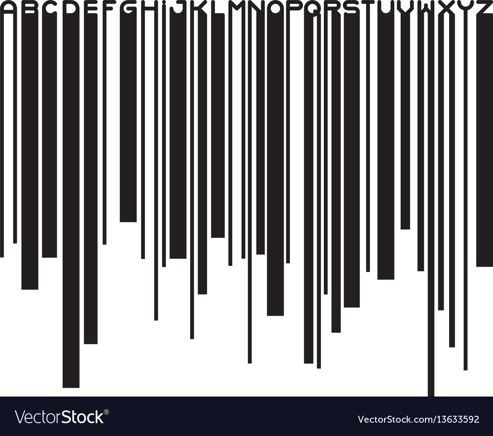 Barcode Typeface Paint Flow Font Royalty Free Vector Image barcode-typeface-paint-flow-font-royalty-free-vector-image