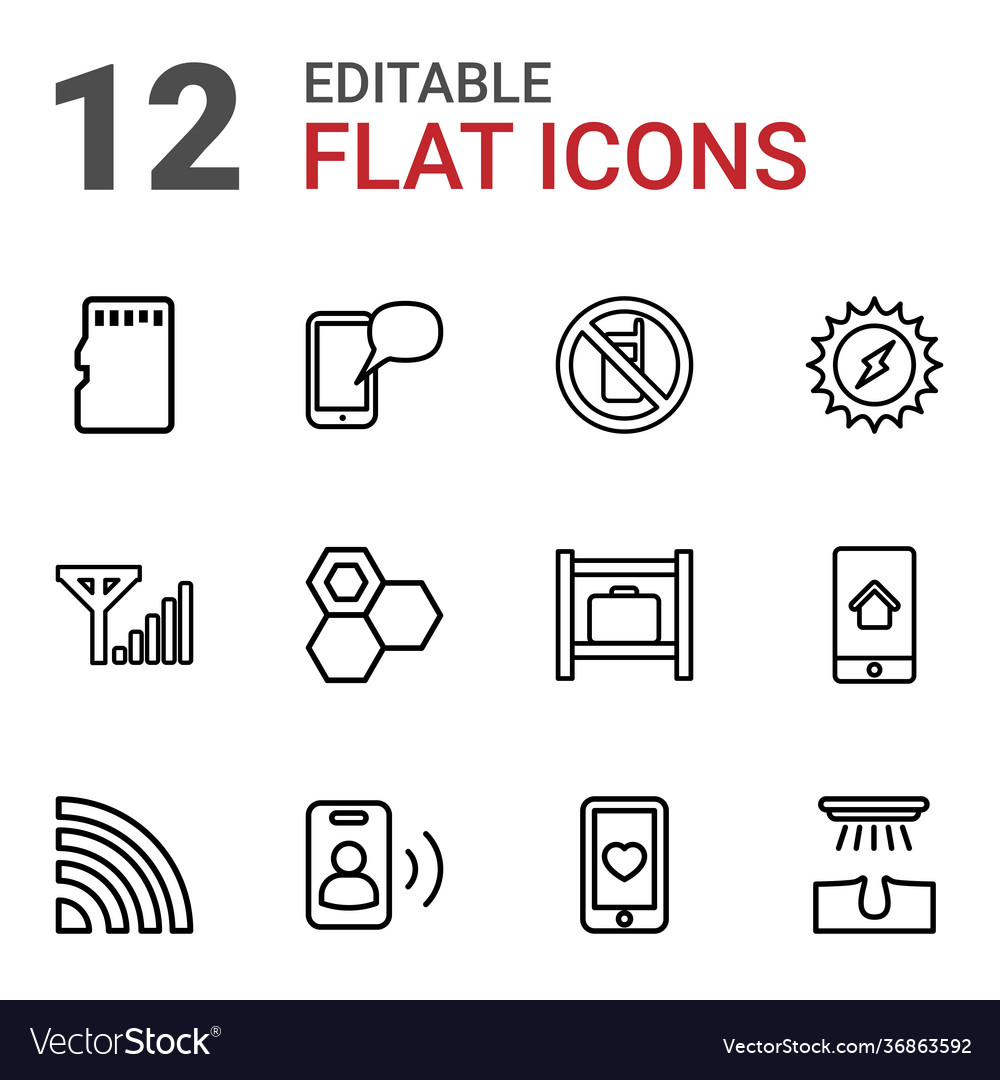 Cell icons Royalty Free Vector Image - VectorStock