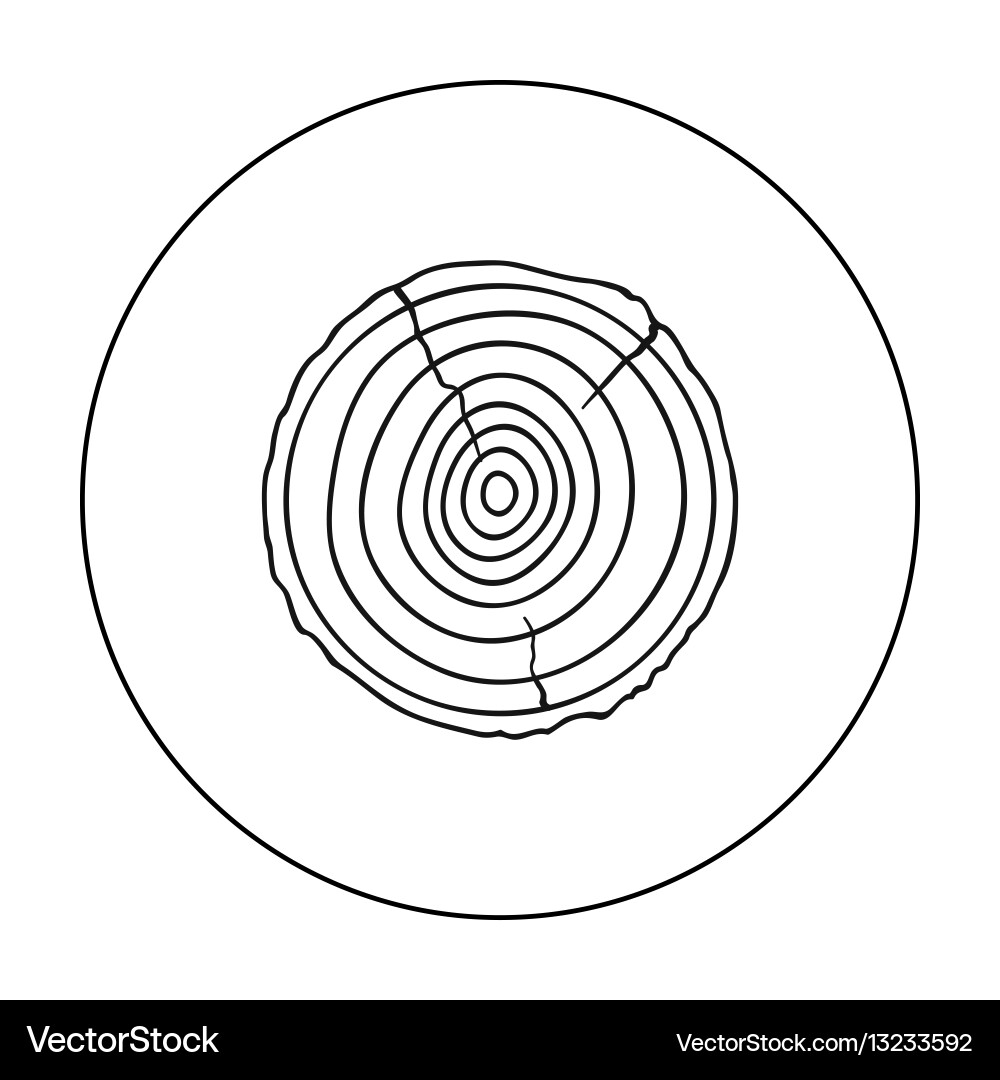 Cross section icon in outline style isolated Vector Image