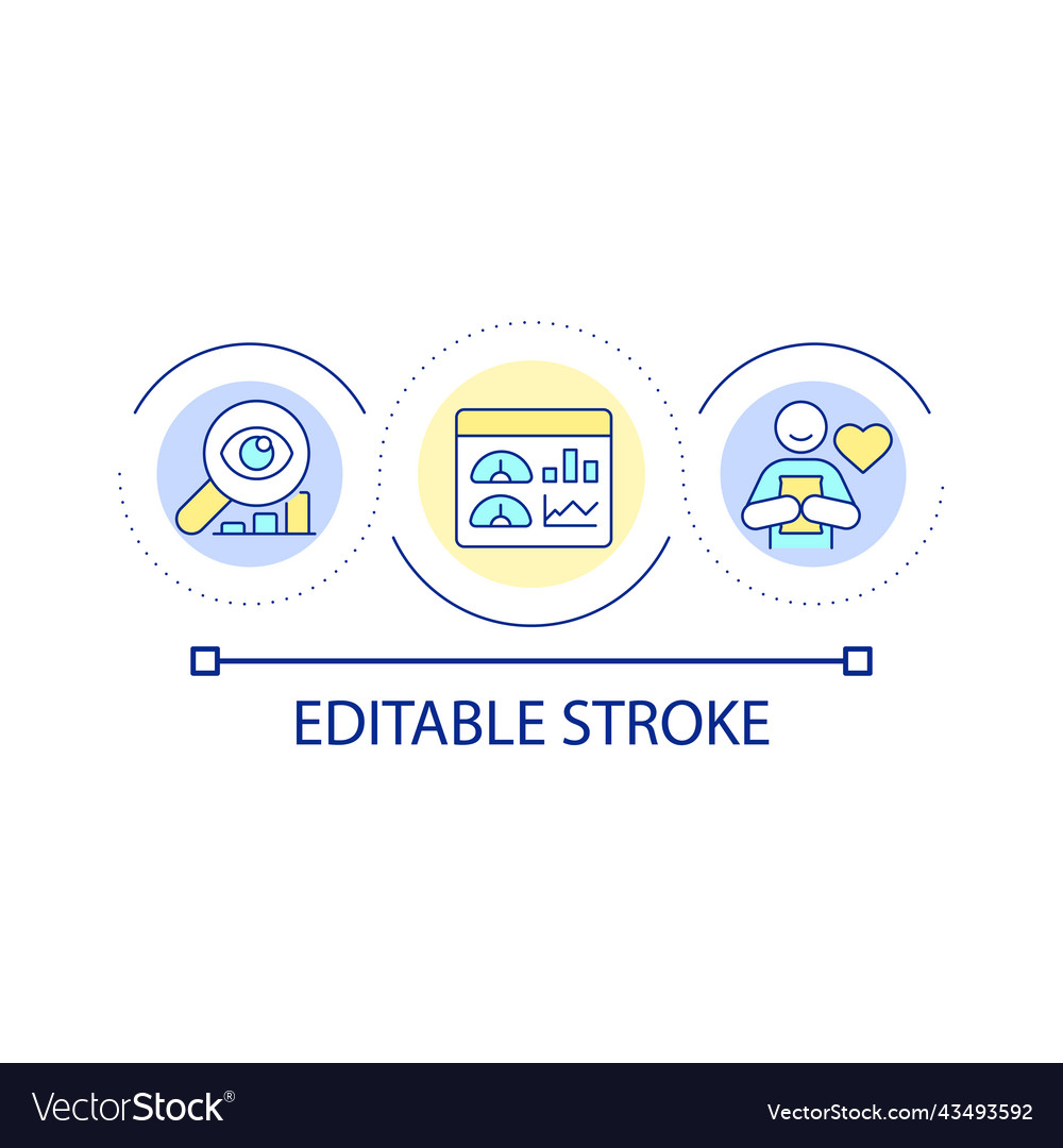 Customer behavior analysis loop concept icon Vector Image
