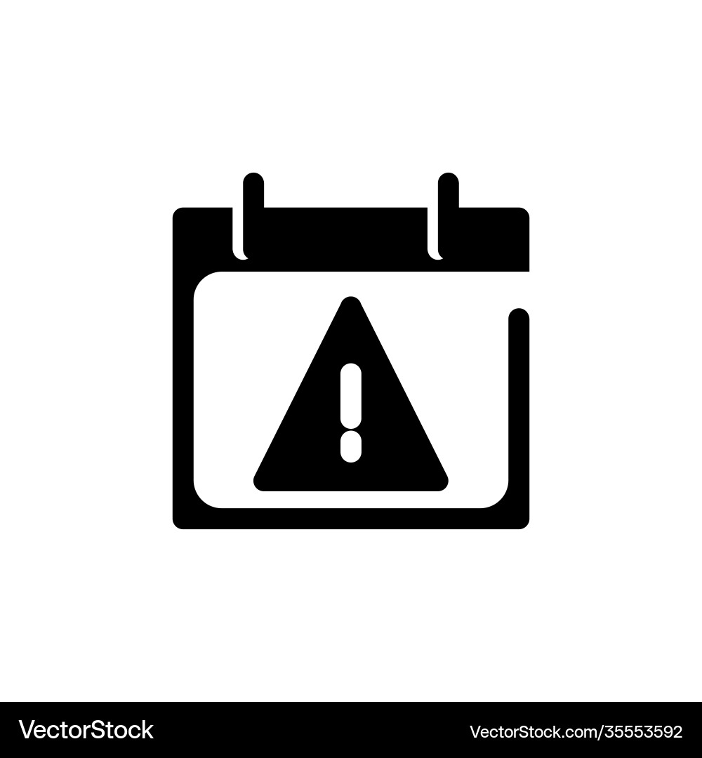 Due date glyph line icon calendar and date Vector Image