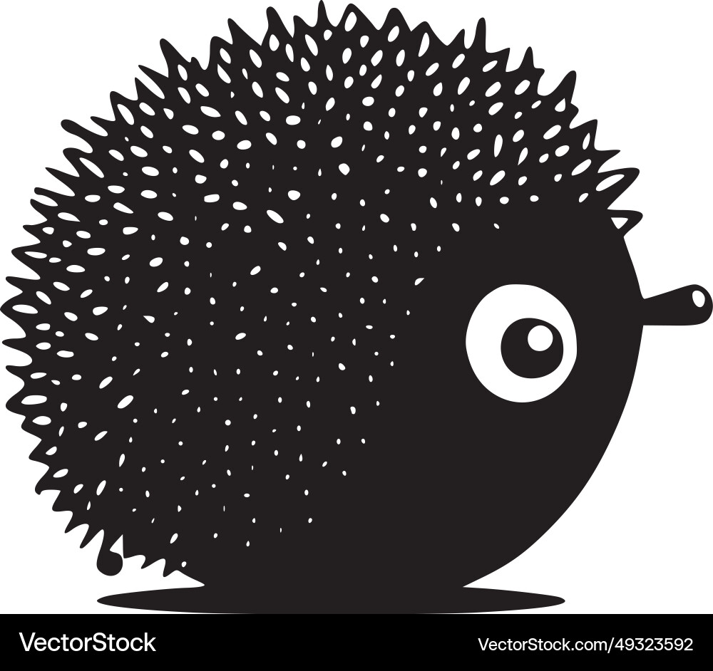Hedgehog - minimalist and simple silhouette Vector Image