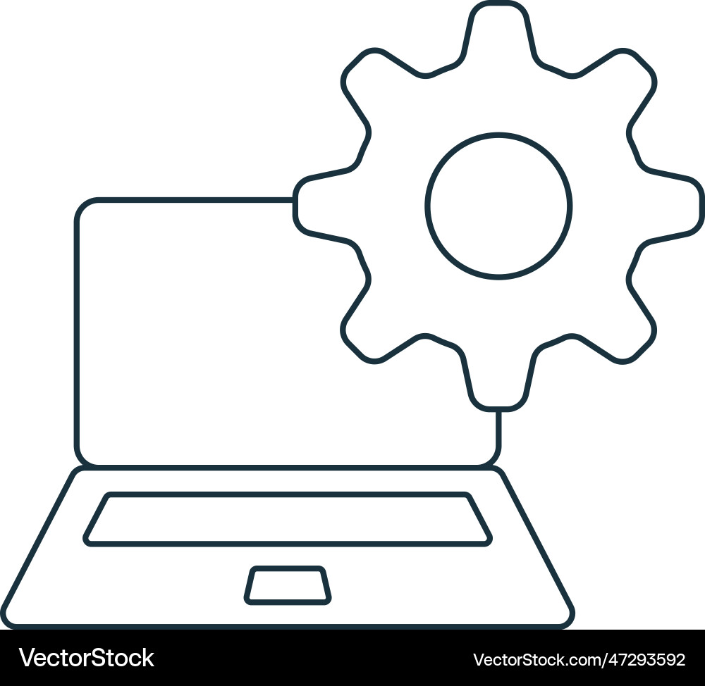 It engineering icon monochrome simple sign from Vector Image