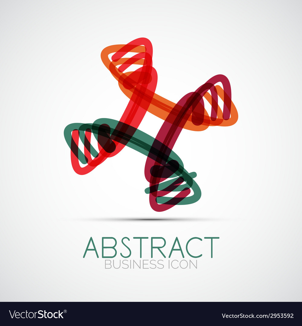 Line design loop logo Royalty Free Vector Image