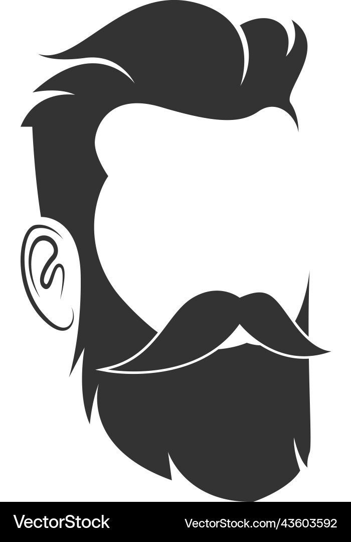 Mens hairstyle icon design Royalty Free Vector Image