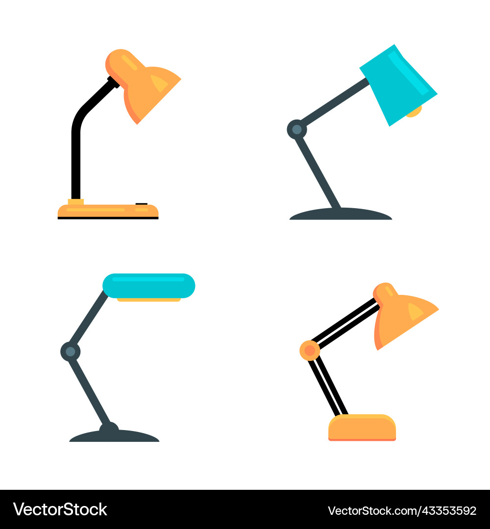 Office table desk lamp icon light desk lamp light Vector Image