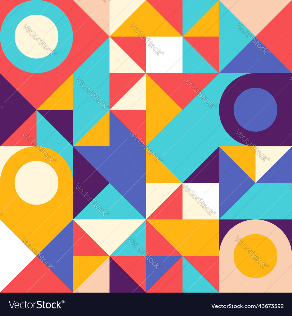 Seamless geometric pattern in retro style Vector Image