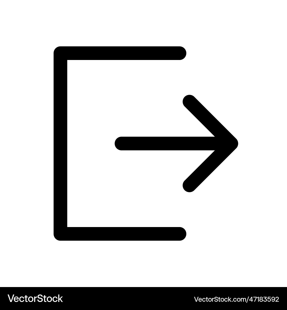 Simple logout and sign out icon Royalty Free Vector Image
