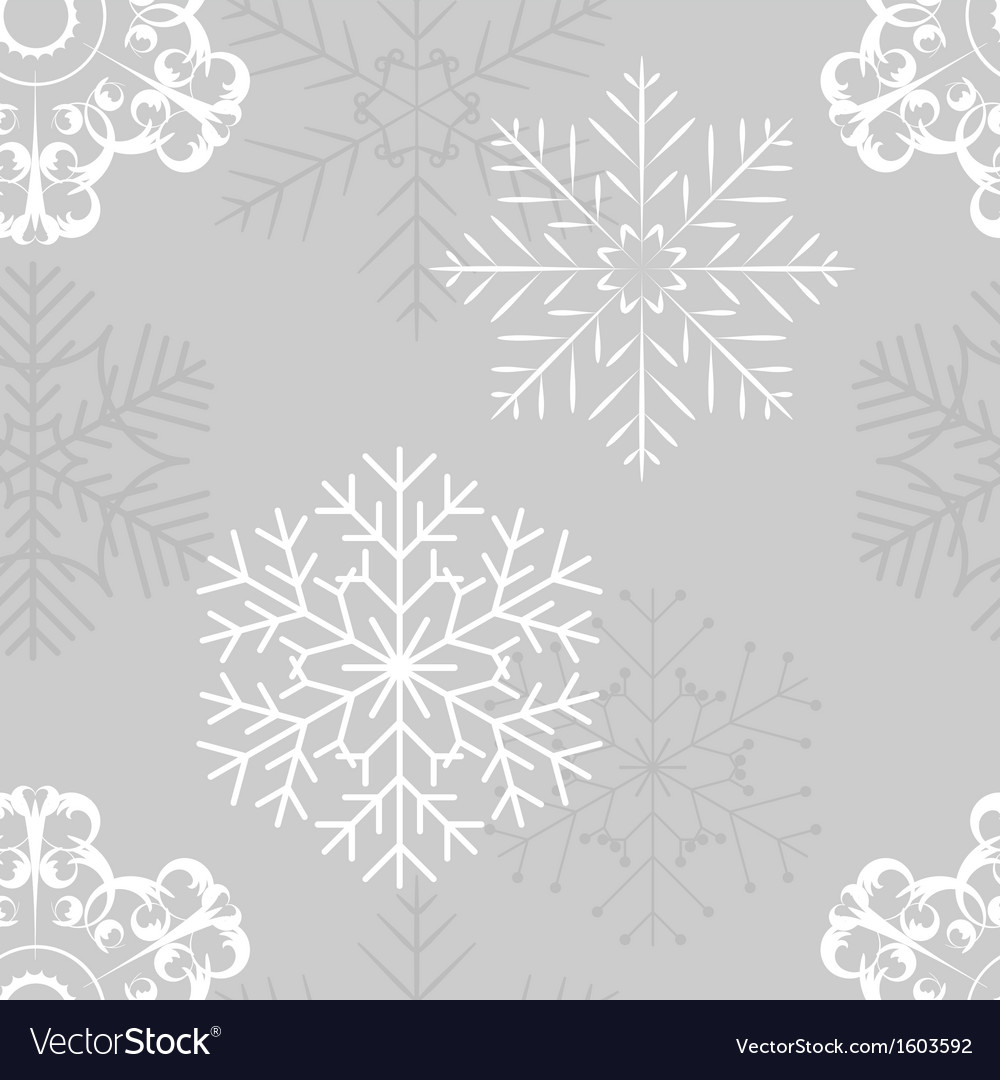 Snowflakes seamless pattern Royalty Free Vector Image