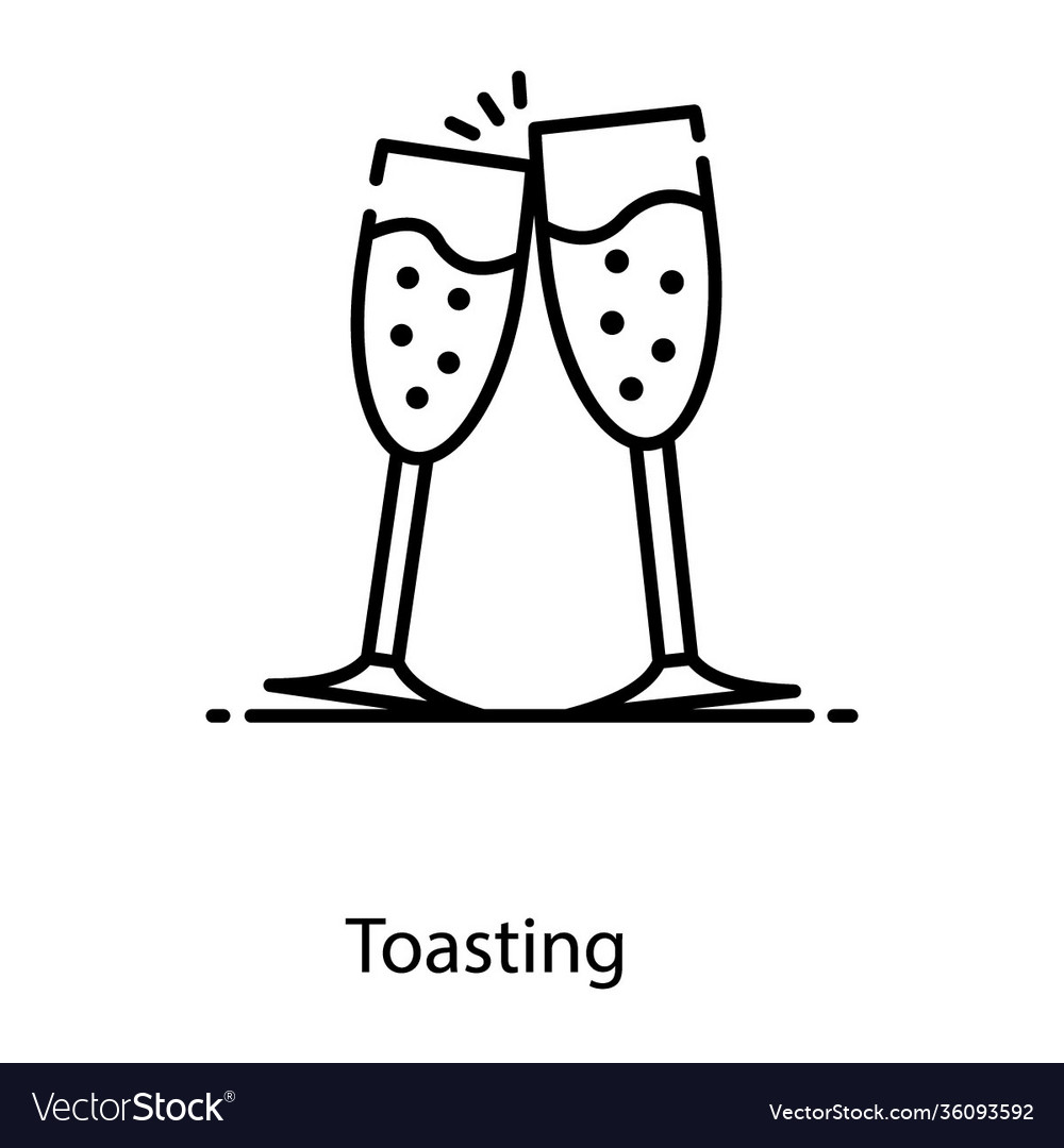 Toasting Royalty Free Vector Image - VectorStock