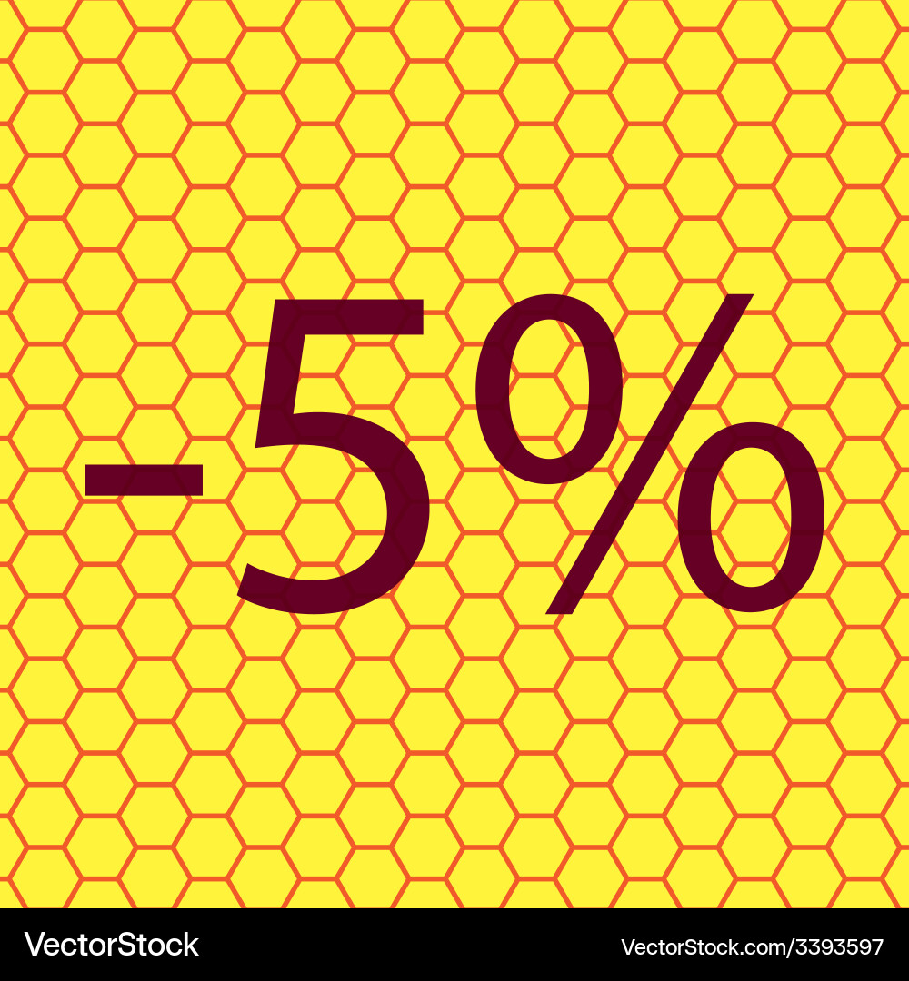 5 percent discount icon symbol flat modern web Vector Image