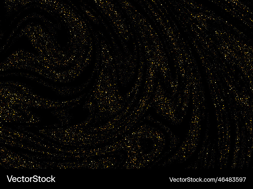 Abstract dark background with golden dust Vector Image