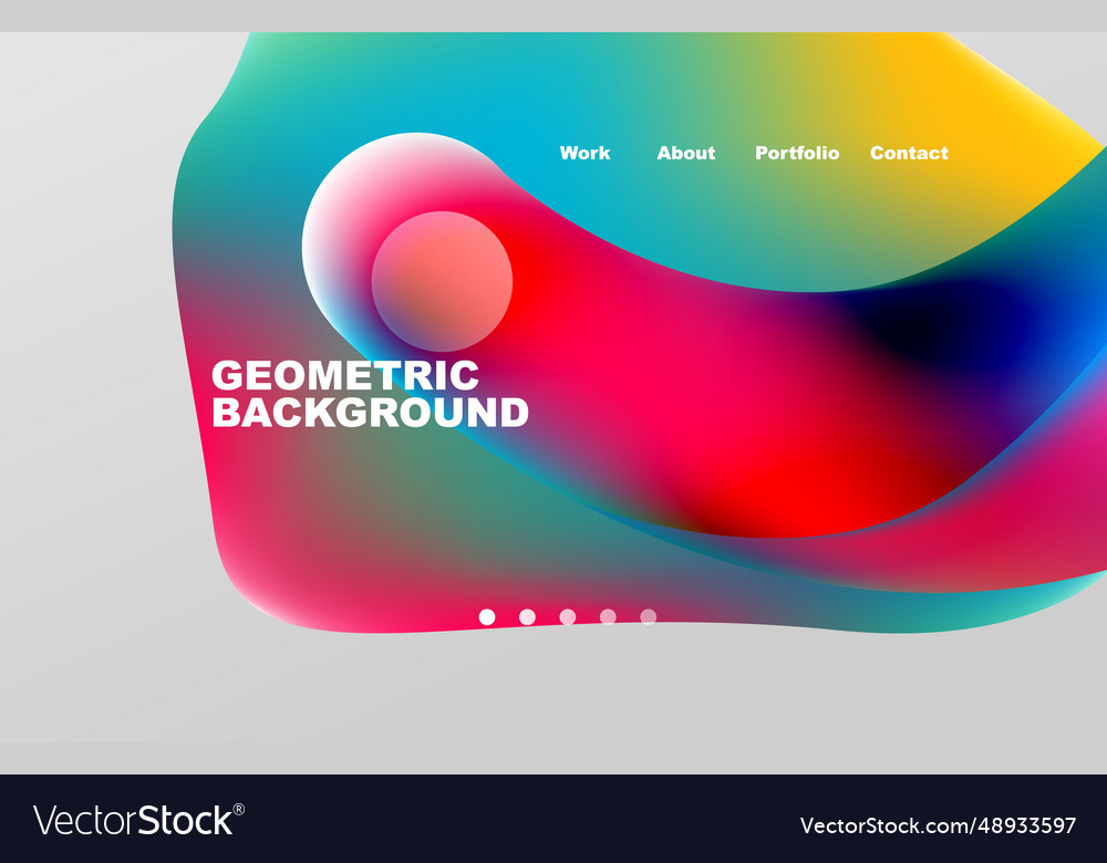 Abstract liquid background for your landing page Vector Image