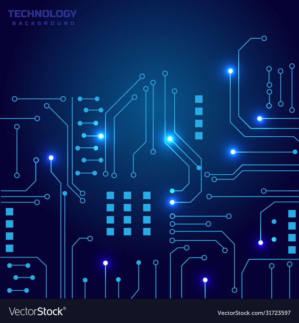 Abstract technology circuit board and connection Vector Image