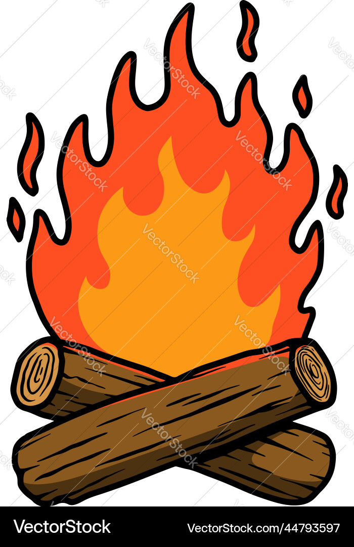 Campfire Vector Design