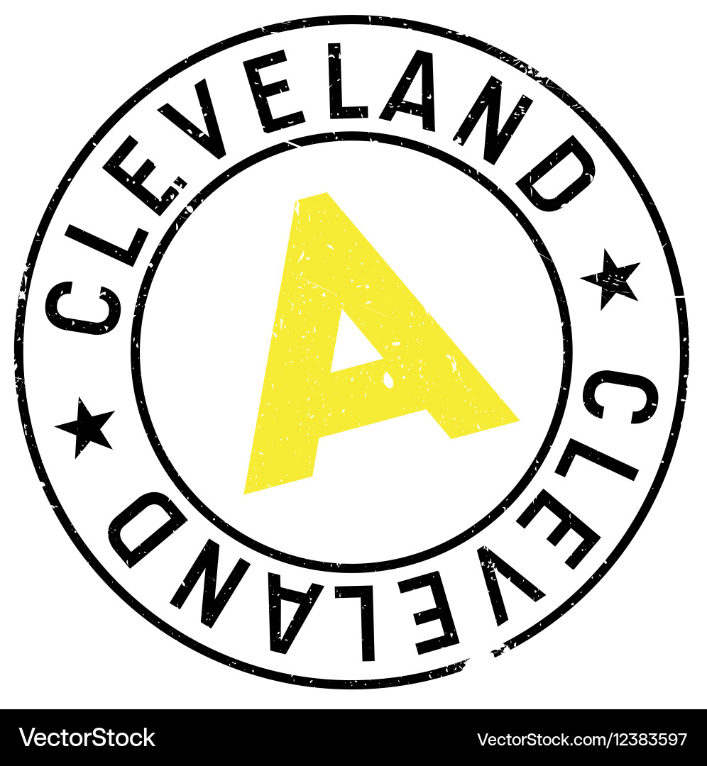 Cleveland stamp rubber grunge Royalty Free Vector Image