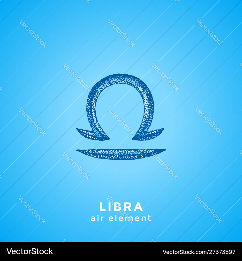 Hand drawn libra zodiac sign Royalty Free Vector Image