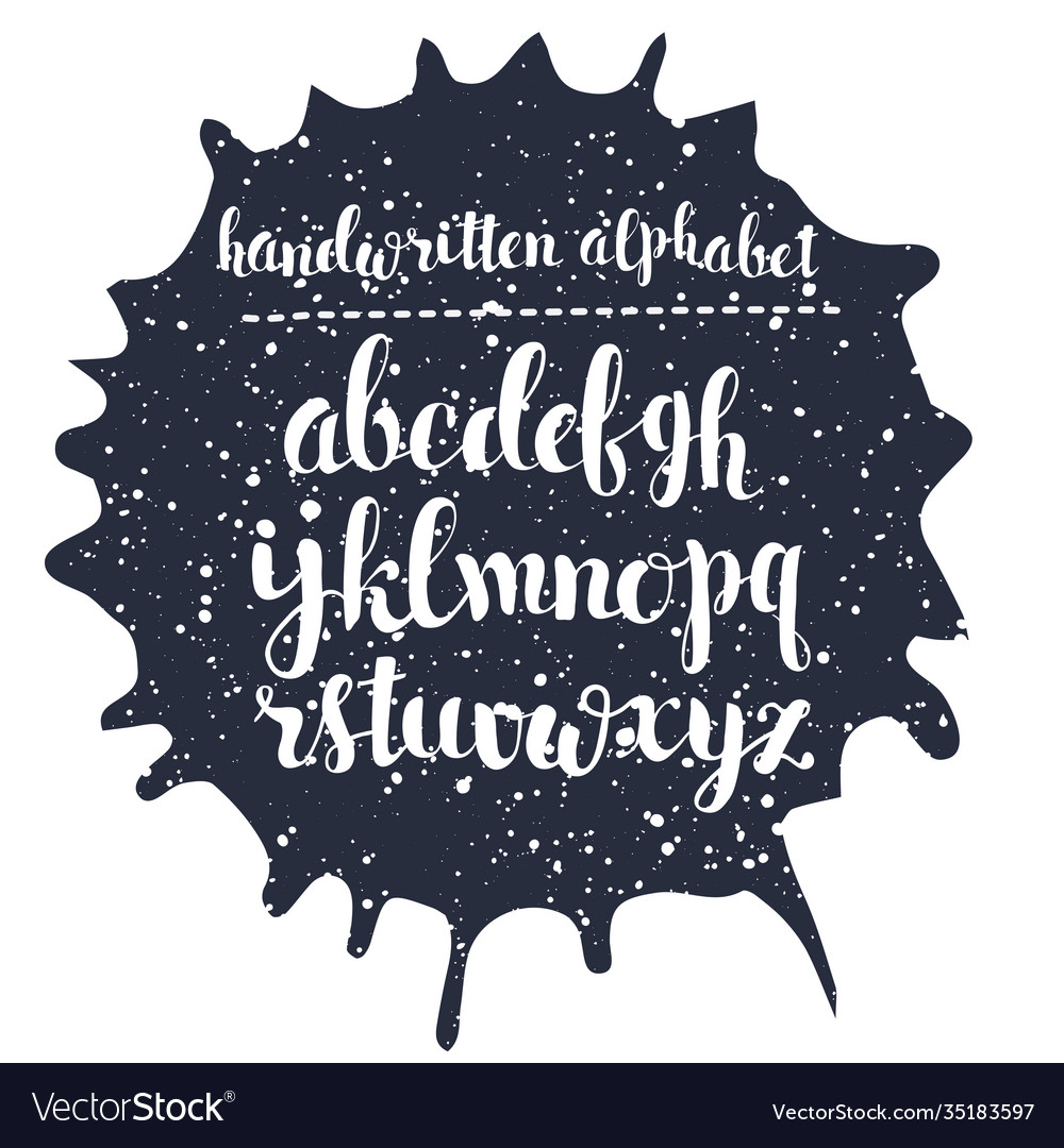 Hand drawn script alphabet letters written Vector Image Hand drawn script alphabet letters written Vector Image