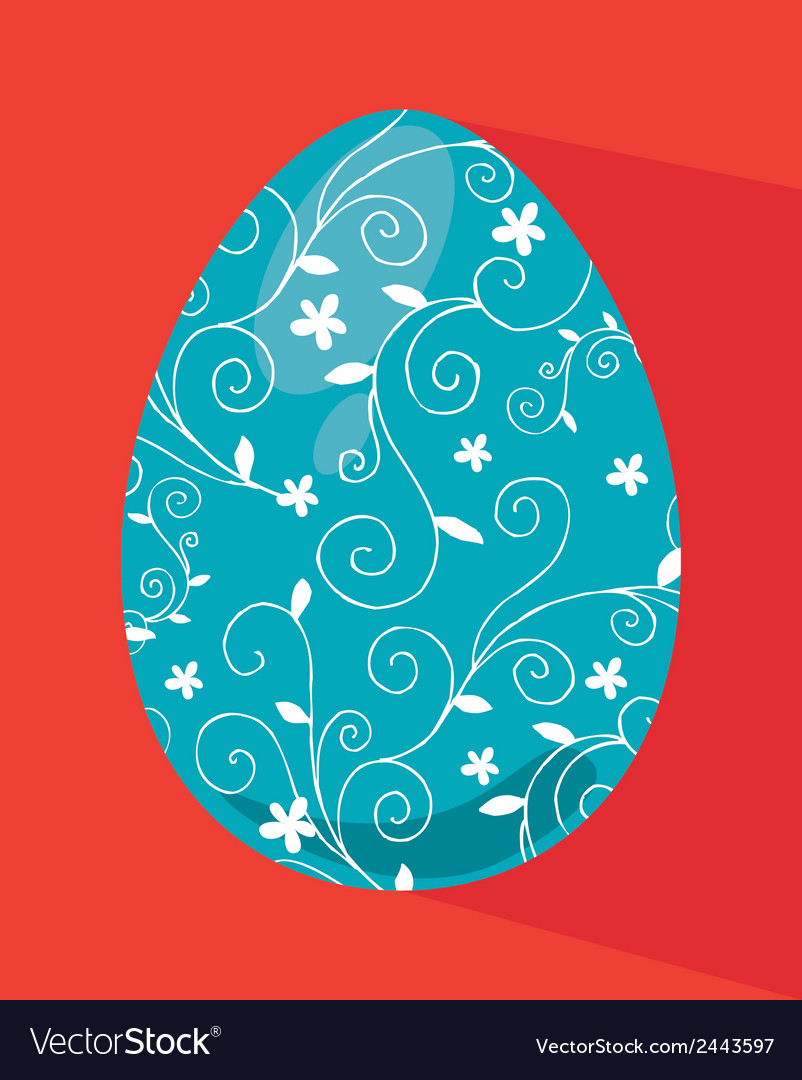 Happy easter over red background Royalty Free Vector Image