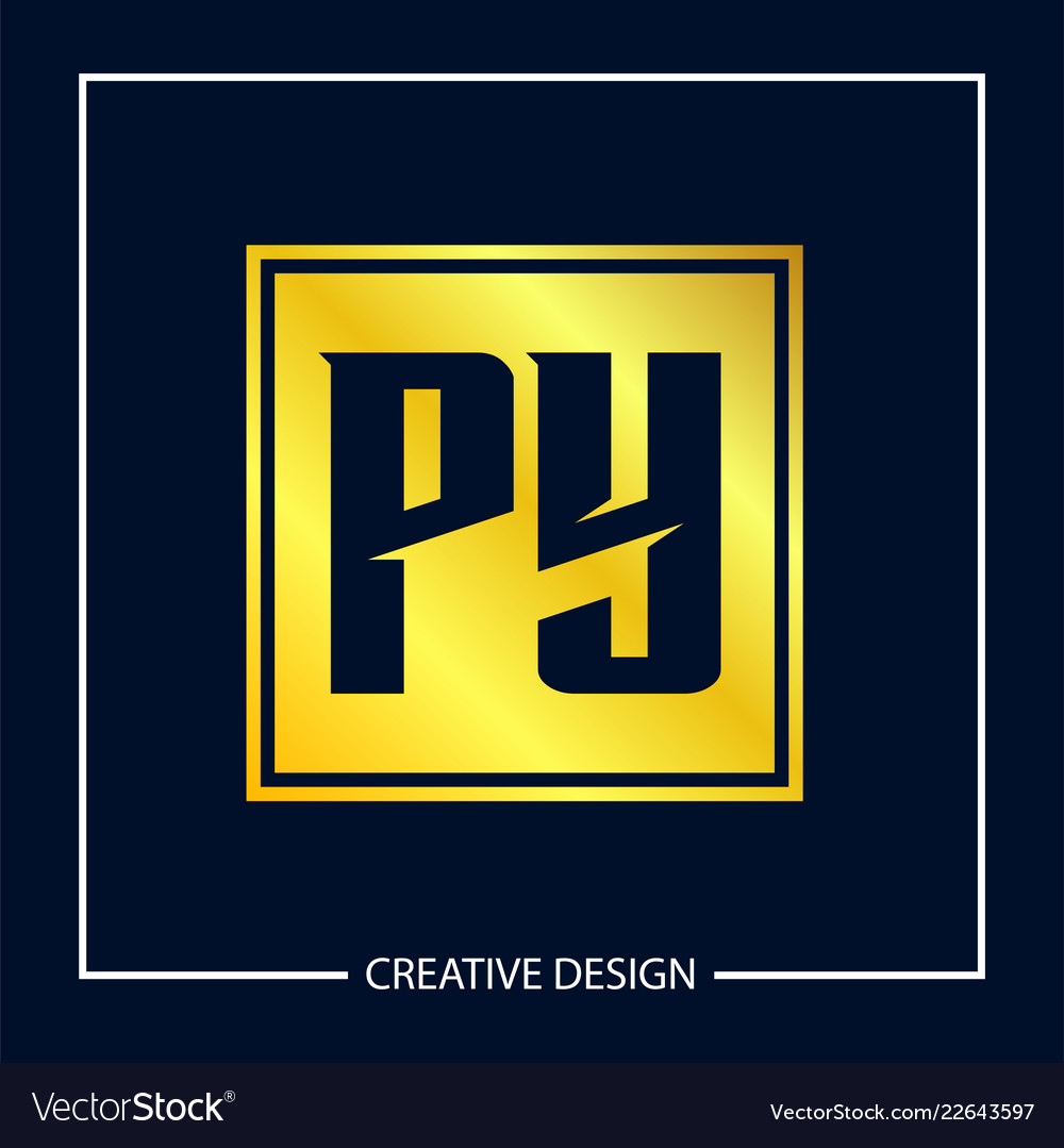 Initial letter py logo template design Royalty Free Vector