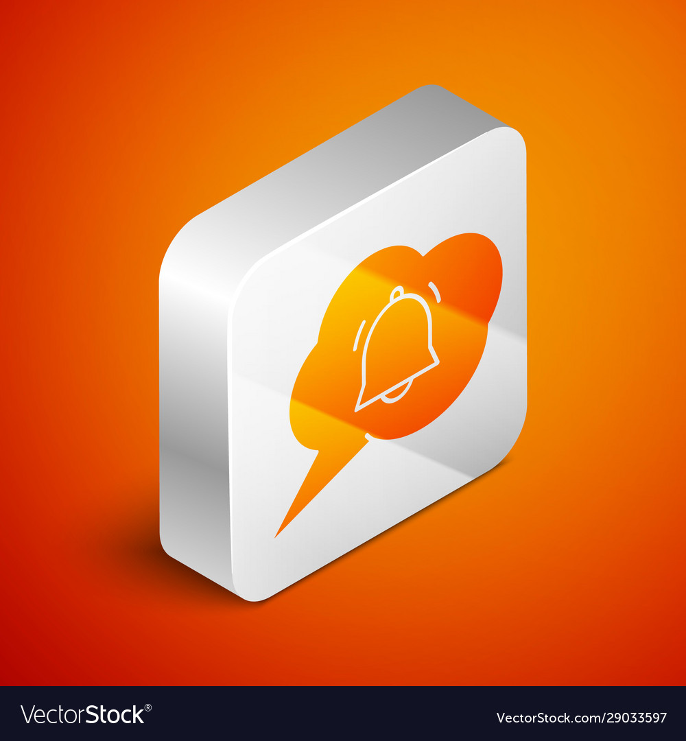 Isometric speech bubble with chat notification Vector Image