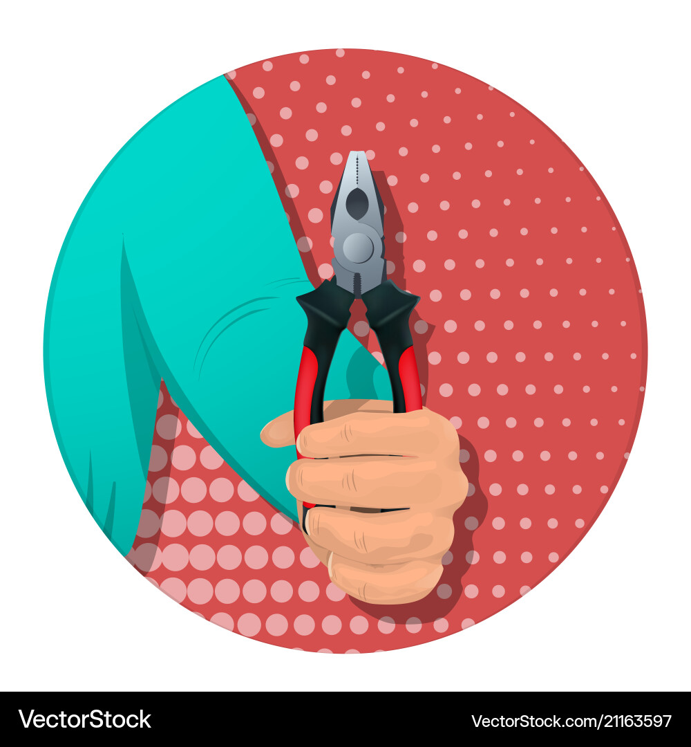 Item in the man s hand-04 Royalty Free Vector Image