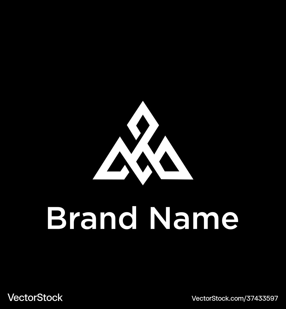 Letter ma simple arrow linked geometric logo Vector Image