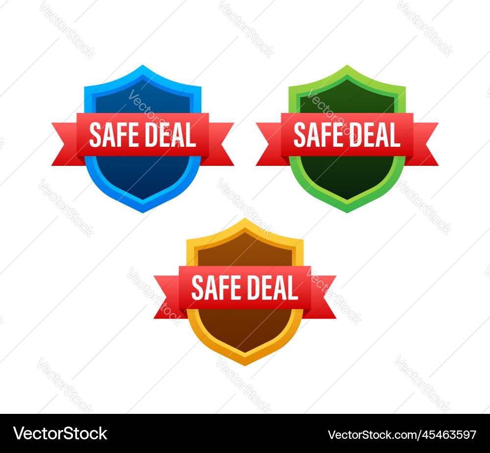 Safe deal check mark icon international Royalty Free Vector