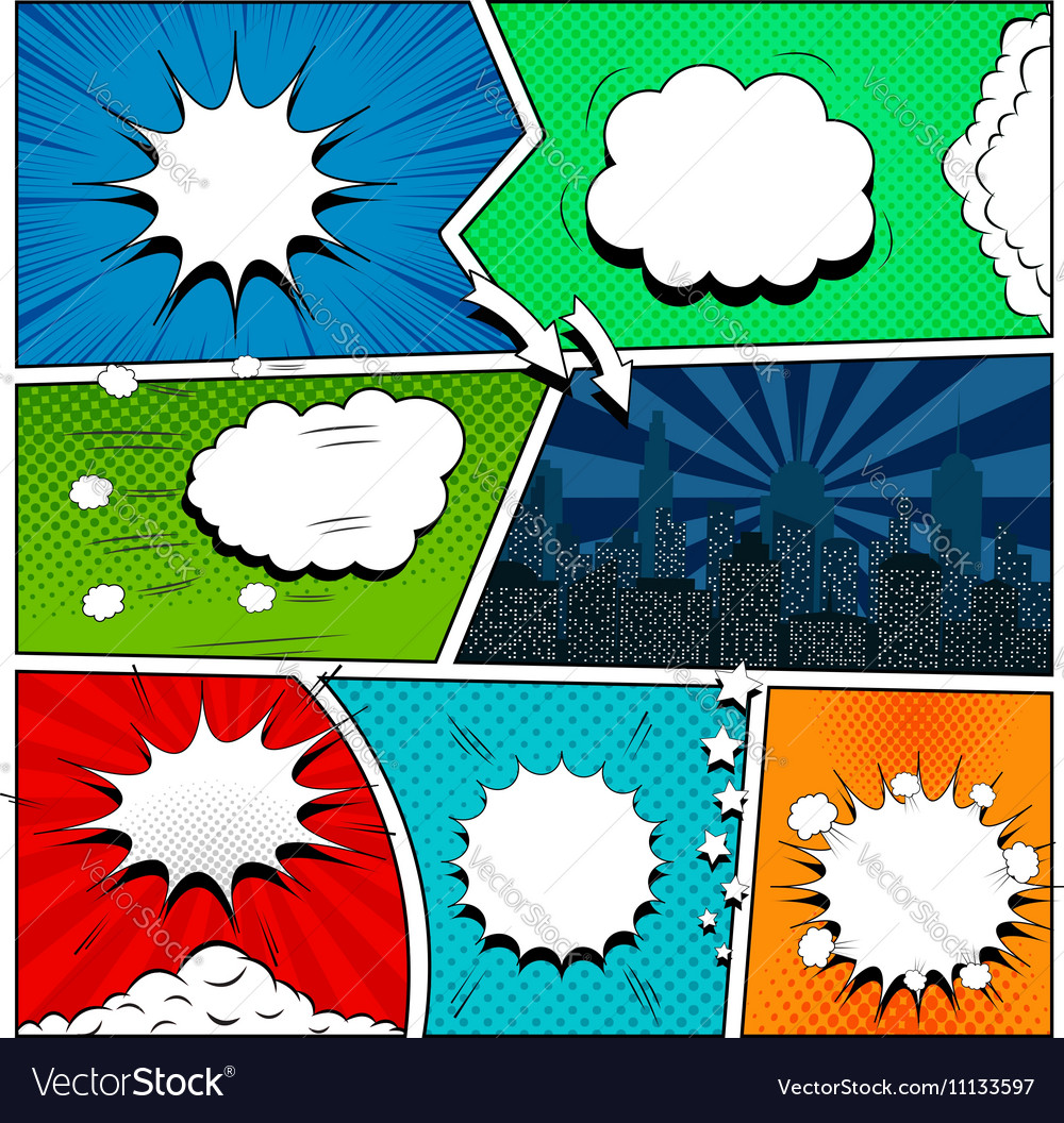Set comic book design elements Royalty Free Vector Image