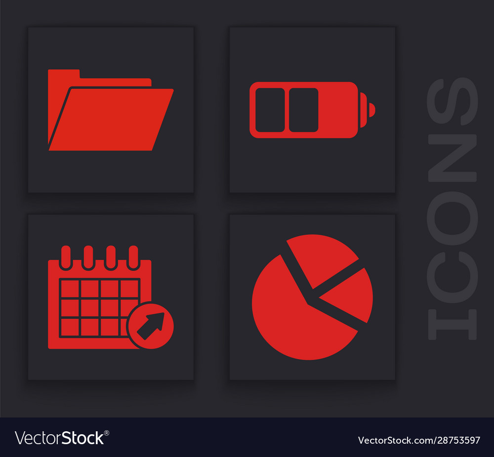 Set pie chart infographic document folder Vector Image Set pie chart infographic document folder Vector Image