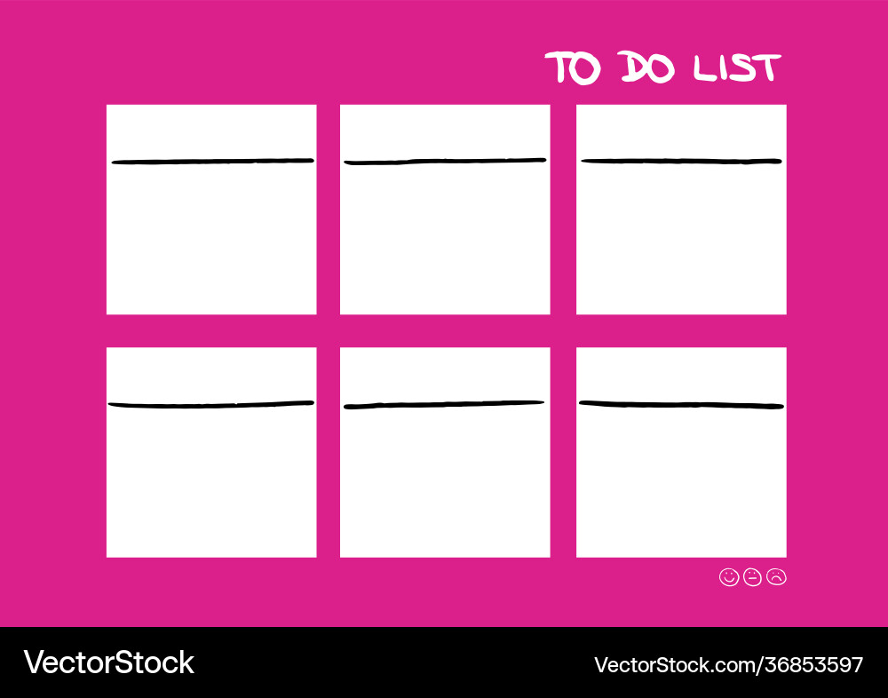 To do list sketch on pink background Royalty Free Vector