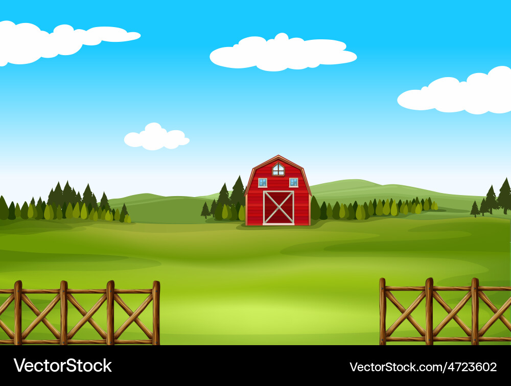 A farm Royalty Free Vector Image - VectorStock
