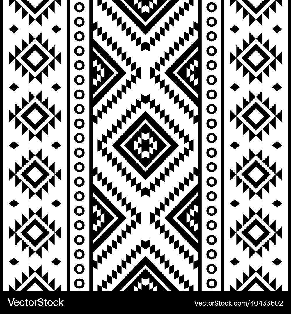 Aztec tribal vertical geometric seamless pa Vector Image