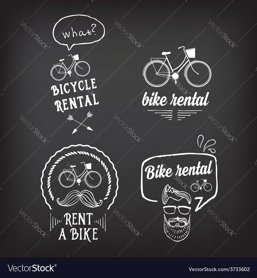 Bike rental design concept Royalty Free Vector Image Bike rental design concept Royalty Free Vector Image