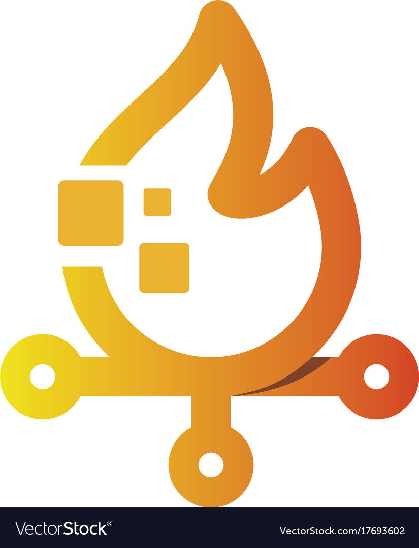 Bonfire tech Royalty Free Vector Image - VectorStock