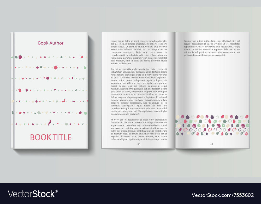 Book design template Royalty Free Vector Image
