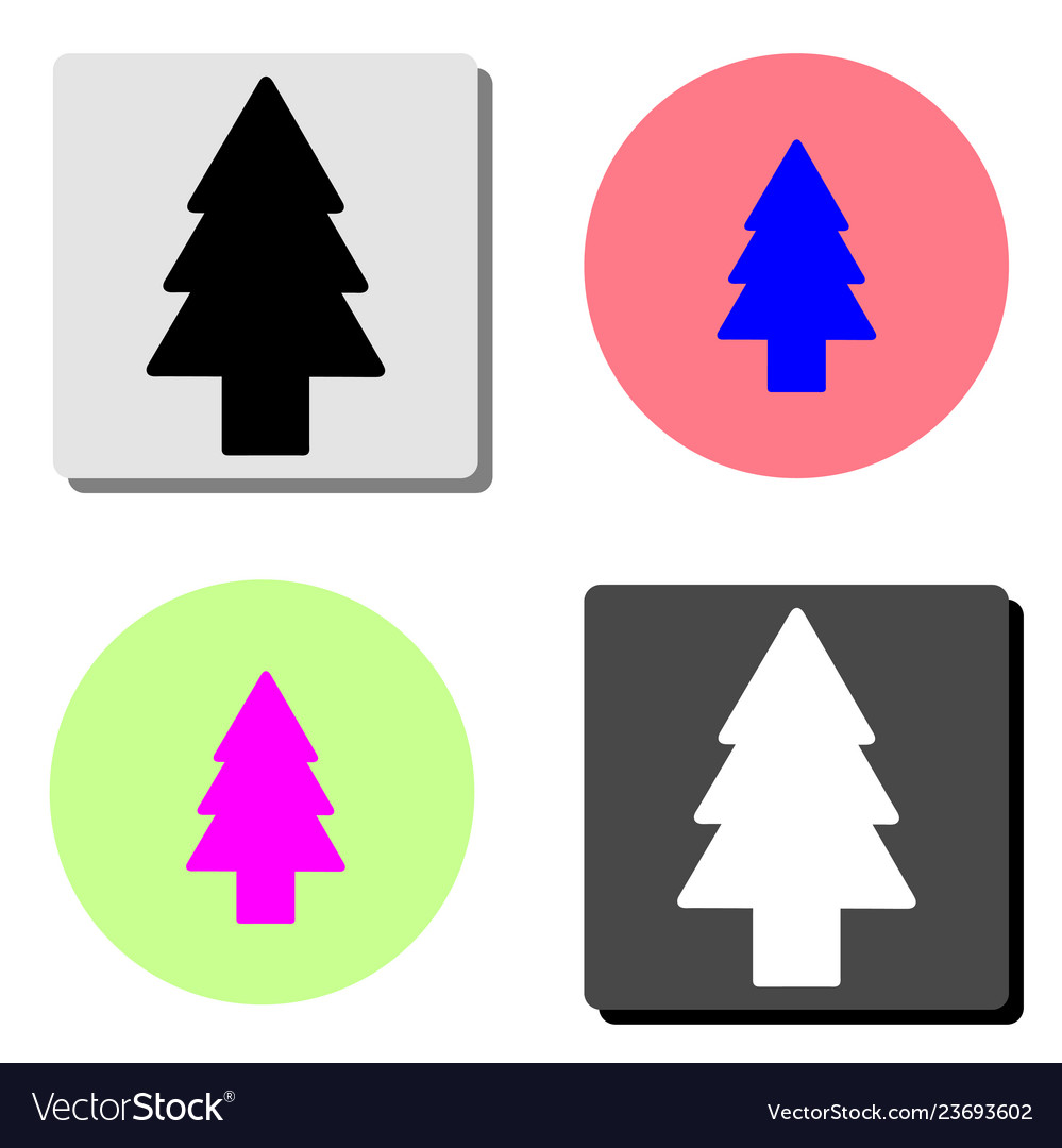 Fir tree flat icon Royalty Free Vector Image - VectorStock