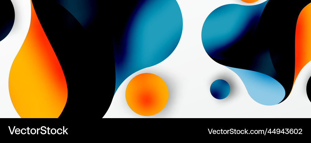 Flowing geometric shapes minimalist abstract Vector Image