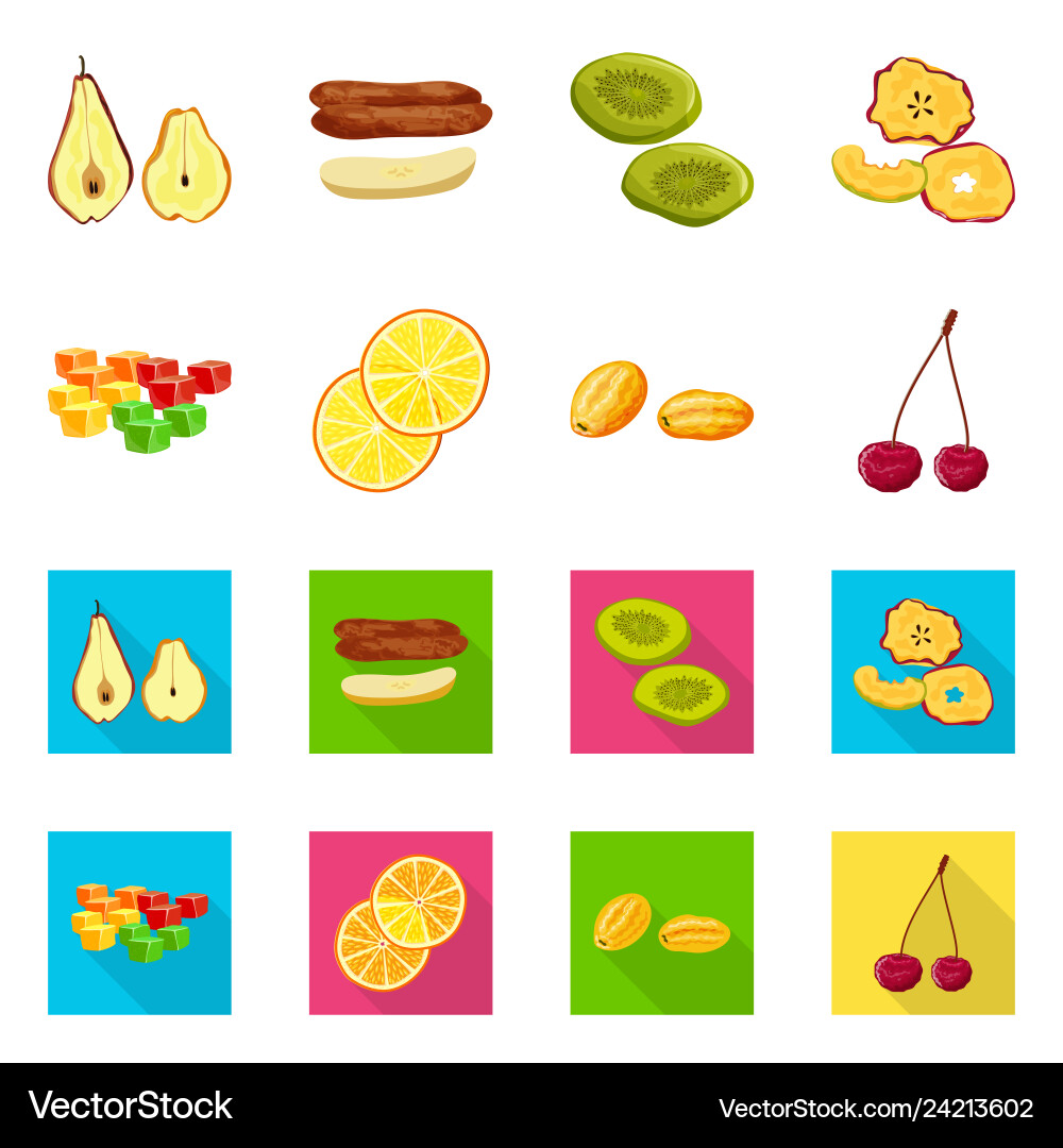 Food and raw logo set Royalty Free Vector Image