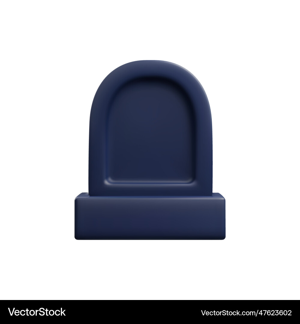 Isolated of black headstone Royalty Free Vector Image