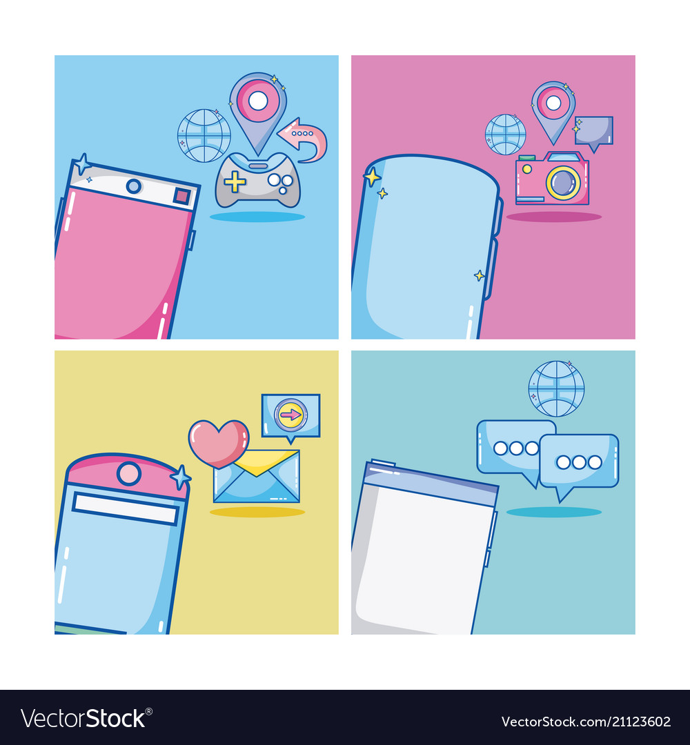 Mobile app technology Royalty Free Vector Image