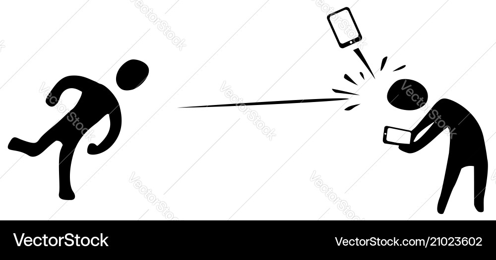 Phone angry throw silhouette symbols Royalty Free Vector