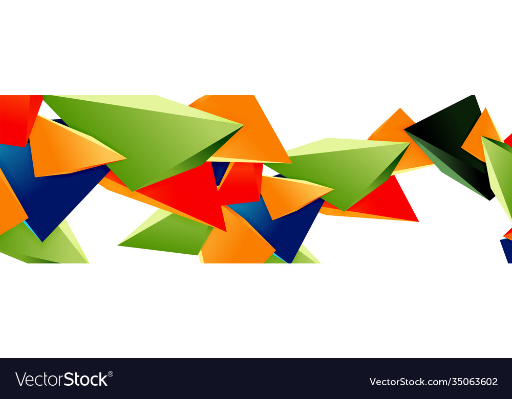 Triangle mosaic abstract background 3d triangular Vector Image