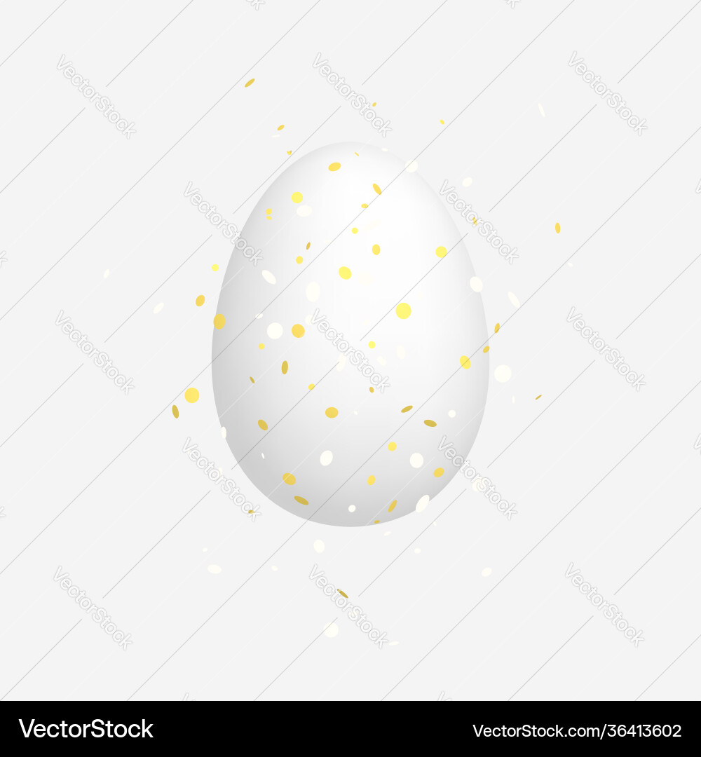 White egg floating in air in a cloud of Royalty Free Vector