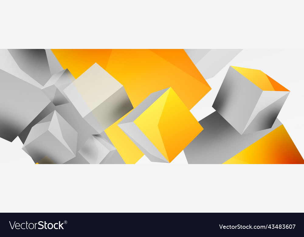3d Cubes Abstract Background Composition Vector Image