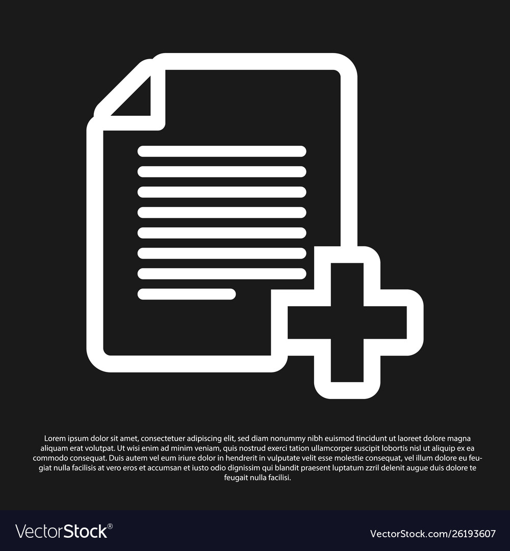 Black add new file icon isolated on Royalty Free Vector