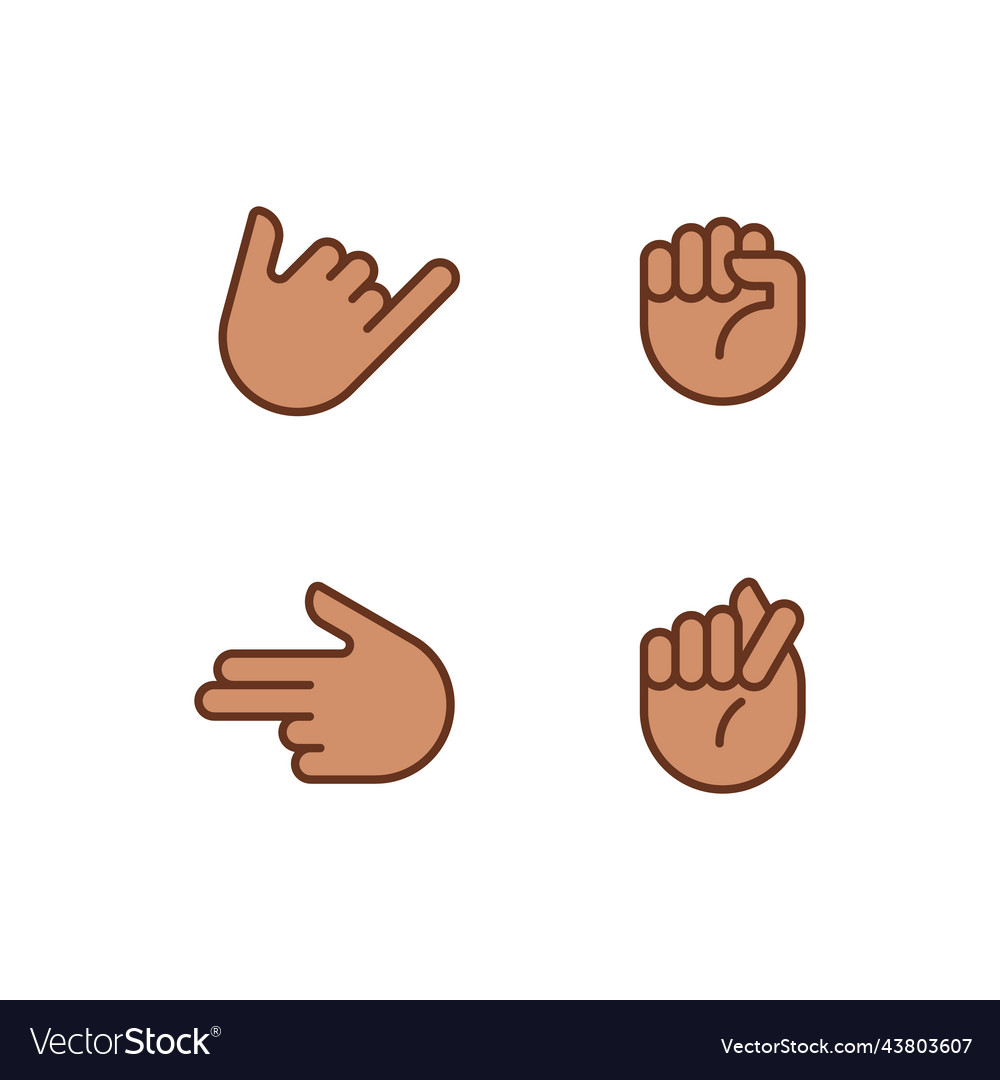 Friendly and aggressive gestures pixel perfect Vector Image Friendly and aggressive gestures pixel perfect Vector Image